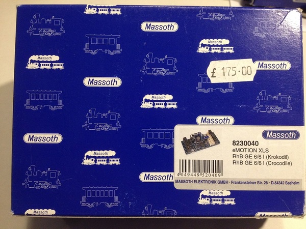 Massoth 8230040 eMOTION XLS RhB GE 6/6 Crocodile Sound Decoder/Chalk ...