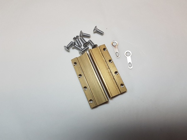 Massoth Brass Rail Clamp 39mm x4 Long/Chalk Garden Rail